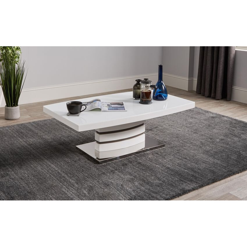 Rimini White Coffee Table by SCS | ufurnish.com