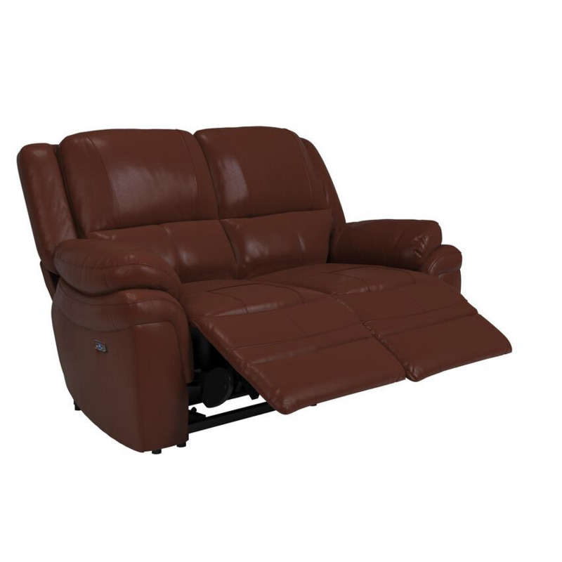 ScS Living Pink Pluto Leather 2 Seater Power Recliner Sofa by SCS | ufurnish.com
