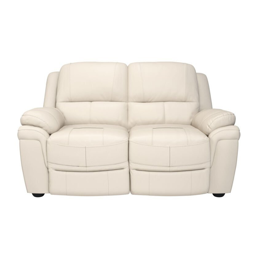 ScS Living White Pluto Leather 2 Seater Static Sofa by SCS | ufurnish.com
