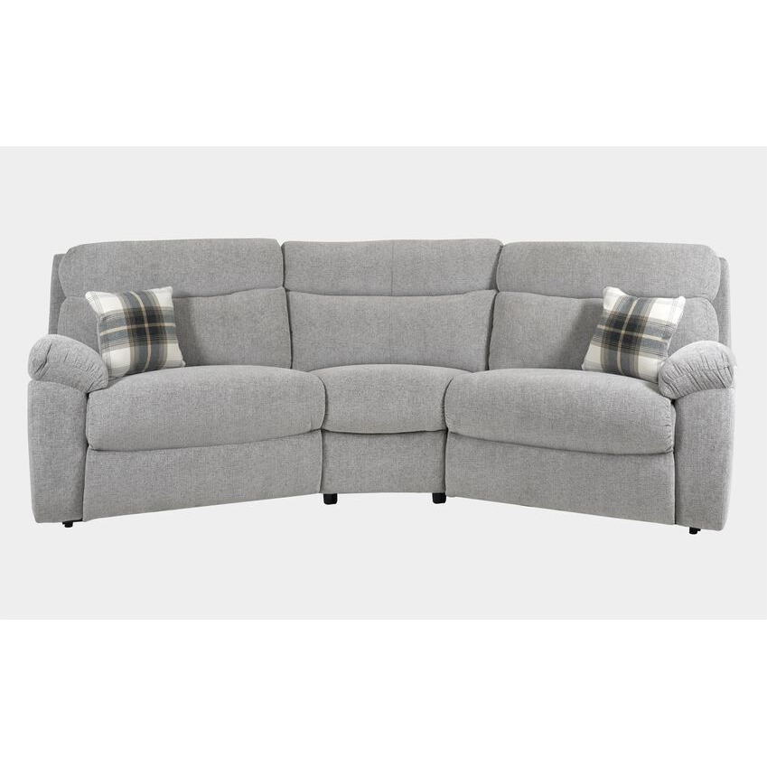 ScS Living Grey Cloud Fabric 4 Seater Curved Static Sofa by SCS ...