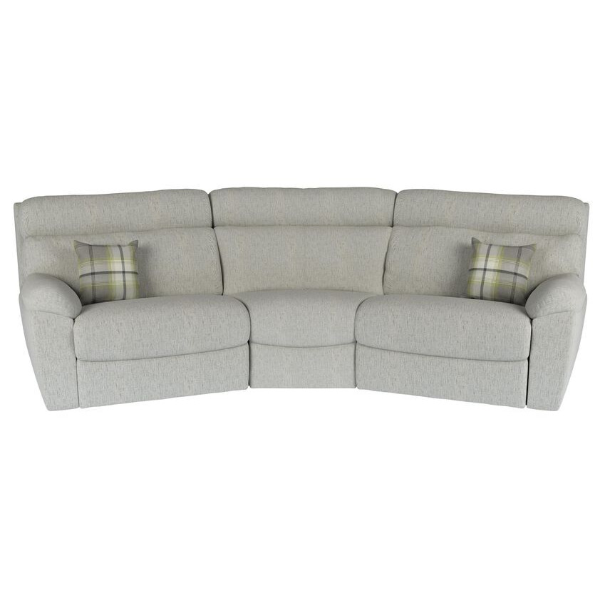 ScS Living Blue Cloud Fabric 4 Seater Curved Static Sofa by SCS ...