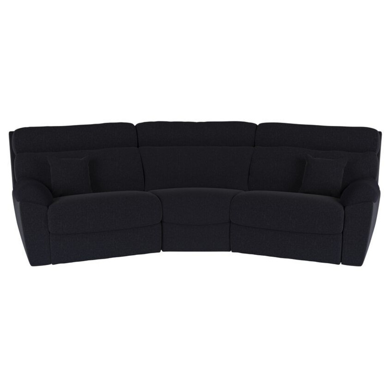 ScS Living Blue Cloud Fabric 4 Seater Curved Static Sofa by SCS ...