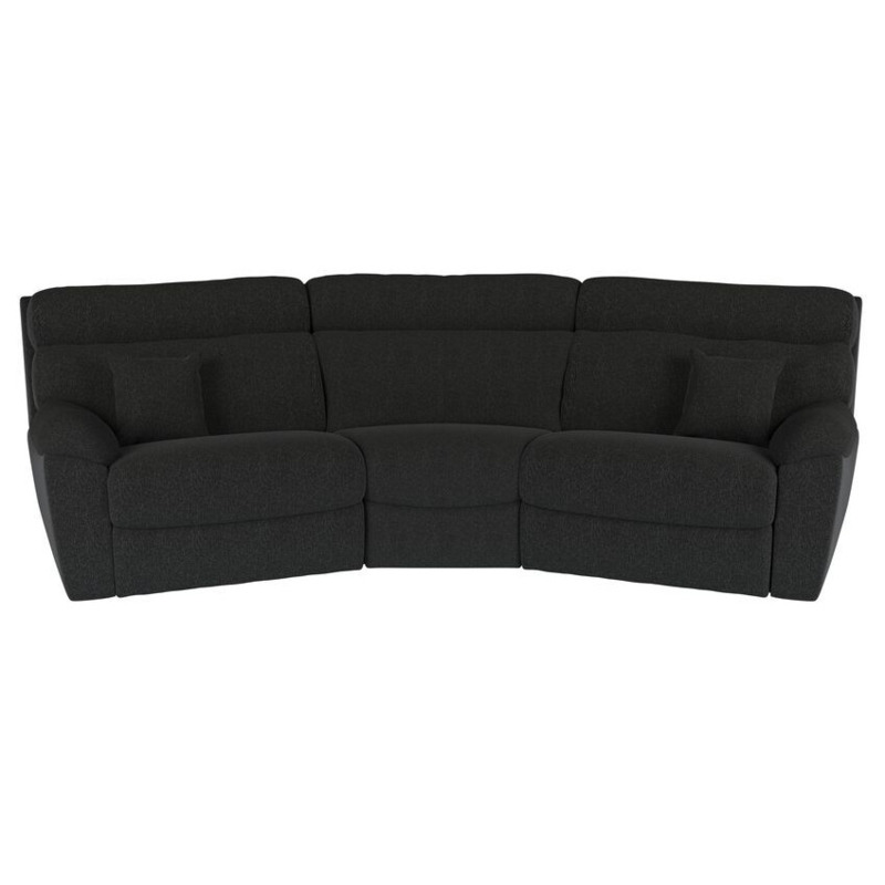 ScS Living Black Cloud Fabric 4 Seater Curved Static Sofa by SCS ...