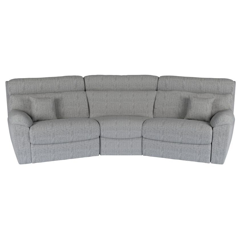 ScS Living Grey Cloud Fabric 4 Seater Curved Static Sofa by SCS ...
