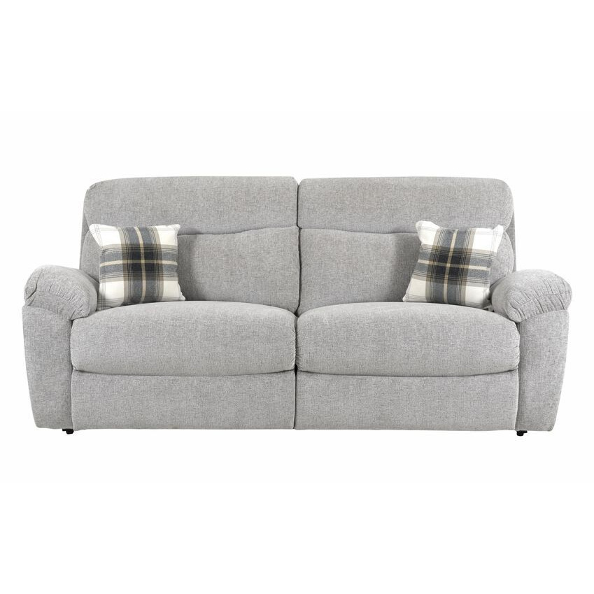 ScS Living Grey Cloud Fabric 3 Seater Static Sofa by SCS | ufurnish.com