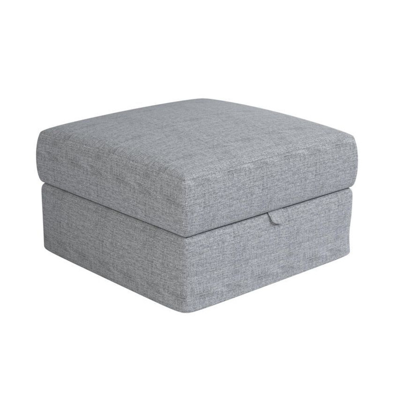 ScS Living Grey Cloud Fabric Storage Footstool by SCS | ufurnish.com