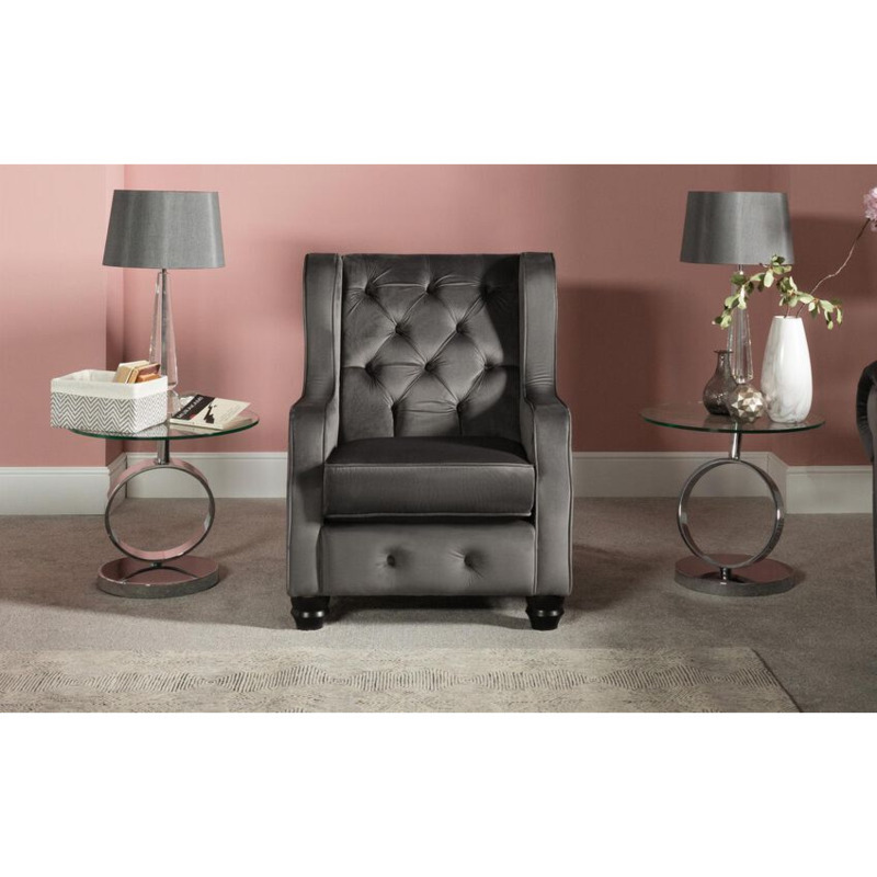 ScS Signature Fabric Chelsea Velvet Wing Chair by SCS | ufurnish.com