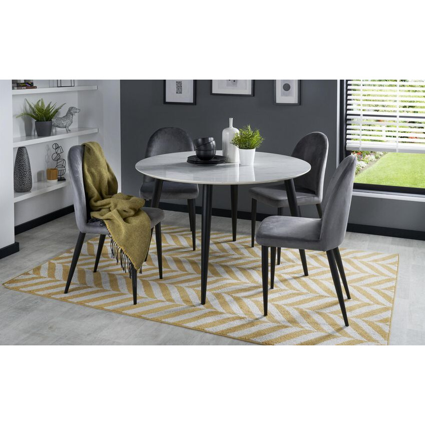 Milano Round Dining Table & 4 Milano Chairs by SCS | ufurnish.com