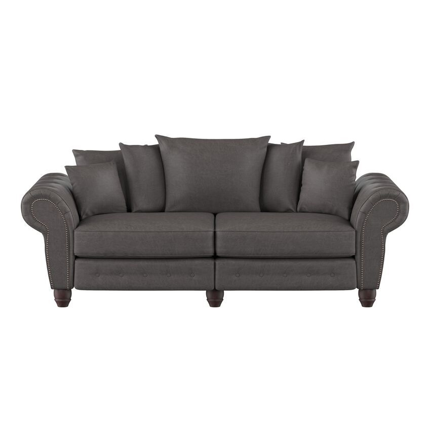 ScS Living Grey County Fabric 4 Seater Split Scatter Back Sofa by SCS ...