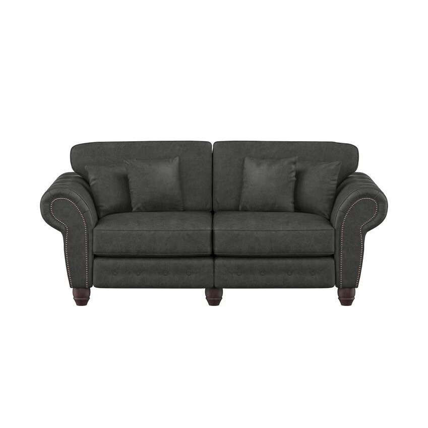 ScS Living Black County Fabric 3 Seater Split Standard Back Sofa by SCS ...