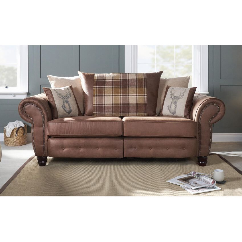 ScS Living County Fabric 3 Seater Split Scatter Back Sofa by SCS ...