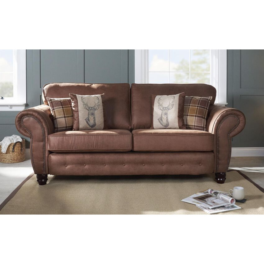 ScS Living County Fabric 3 Seater Standard Back Sofa by SCS | ufurnish.com