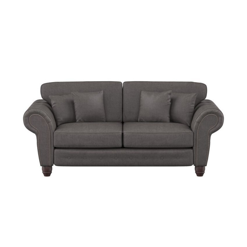 ScS Living Grey County Fabric 3 Seater Standard Back Sofa by SCS ...