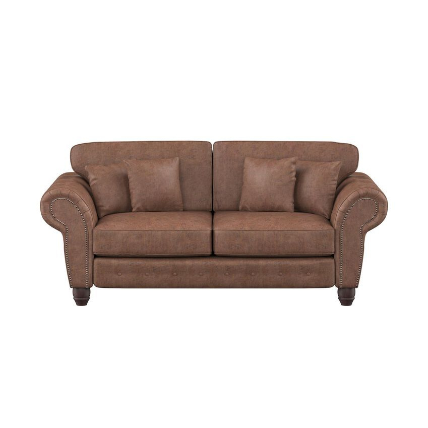 ScS Living Brown County Fabric 3 Seater Standard Back Sofa by SCS ...