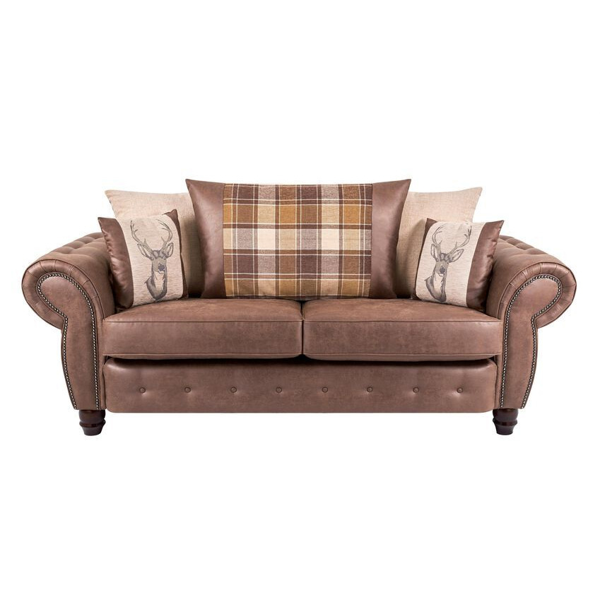 ScS Living County Brown 3 Seater Sofa - Brown 3 Seater Sofa - Sofa Sale ...