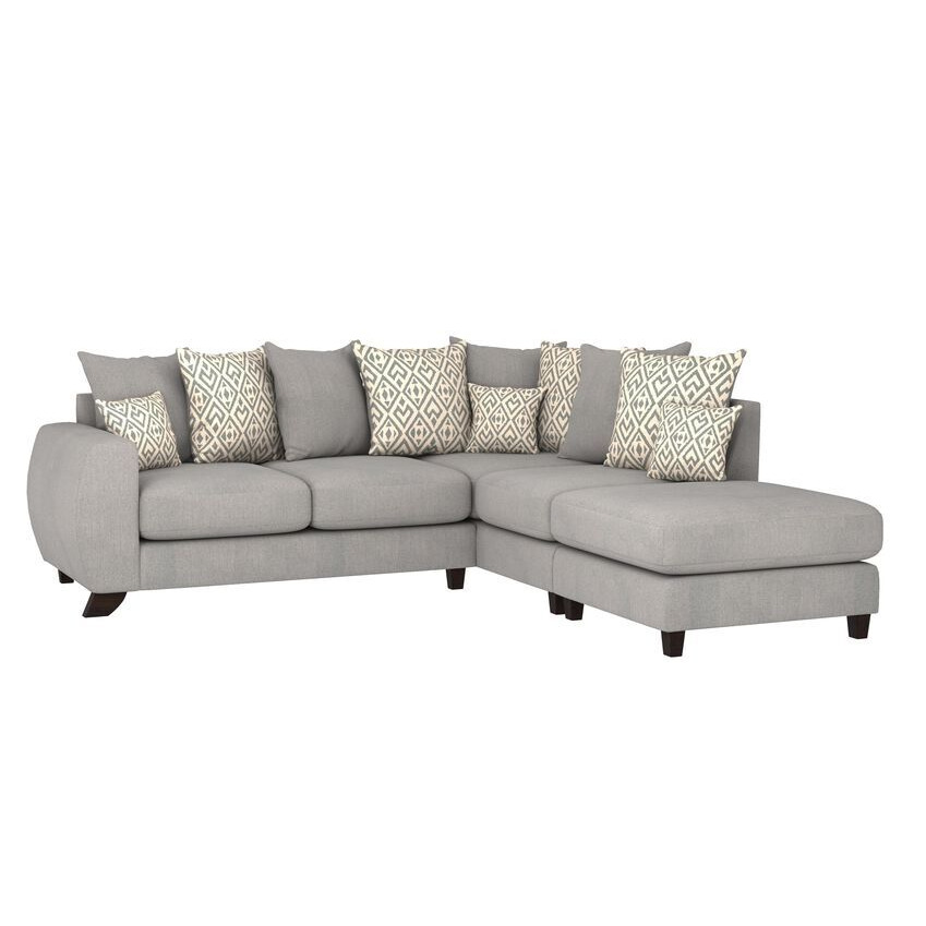 ScS Living Grey Fabric Aspen 2 Corner 1 Right Hand Facing Chaise ...