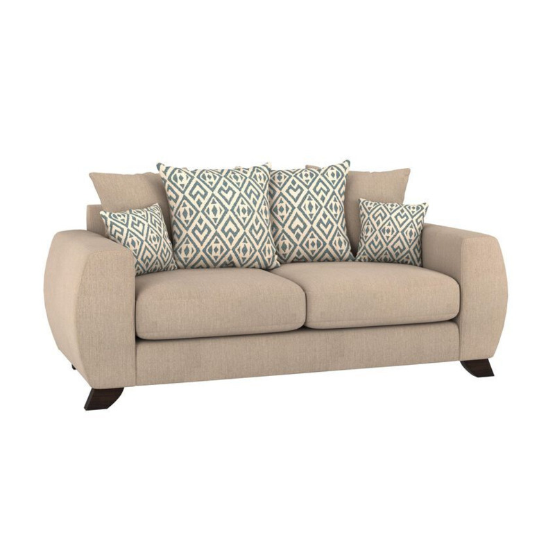ScS Living Cream Aspen Fabric 3 Seater Scatter Back Sofa by SCS ...