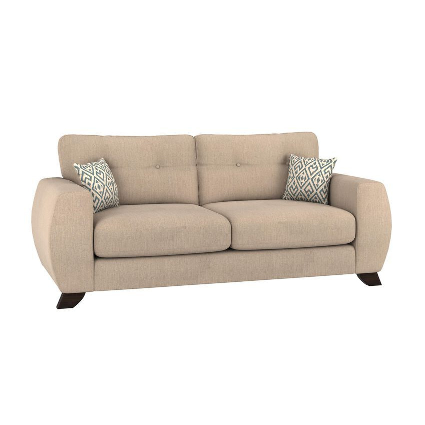 ScS Living Cream Aspen Fabric 4 Seater Standard Back Sofa by SCS ...