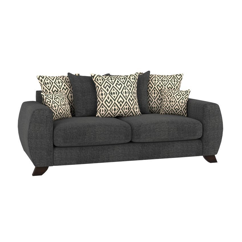 ScS Living Grey Aspen Fabric 4 Seater Scatter Back Sofa by SCS ...
