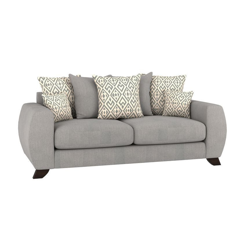 ScS Living Grey Aspen Fabric 4 Seater Scatter Back Sofa by SCS ...