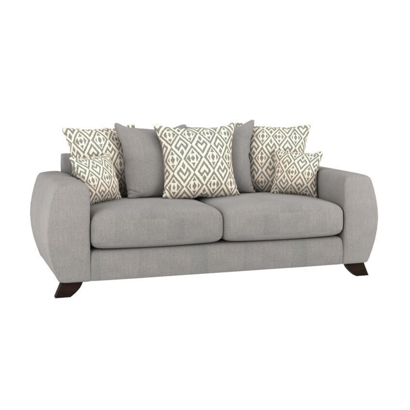 ScS Living Grey Aspen Fabric 4 Seater Scatter Back Sofa by SCS ...
