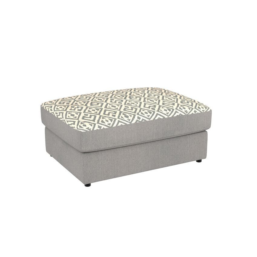 ScS Living Grey Aspen Fabric Pattern Top Banquette Footstool by SCS ...