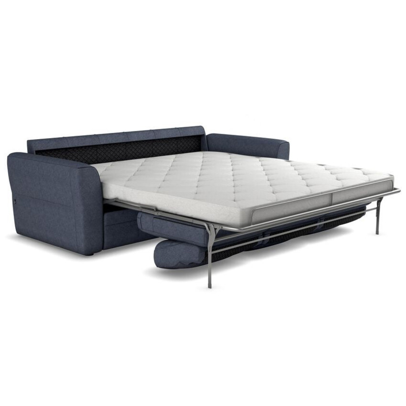 SiSi Italia Blue Fabric Amalfi 4 Seater Sofa Bed by SCS | ufurnish.com