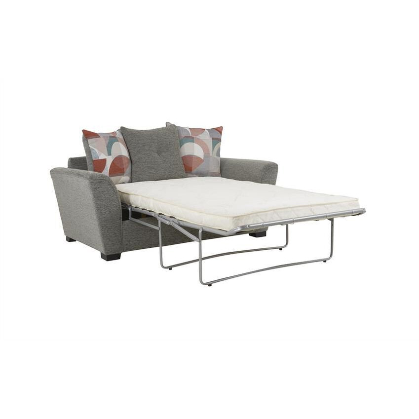 Inspire Grey Rockcliffe Fabric 2 Seater Pocket Sprung Sofa Bed Scatter ...