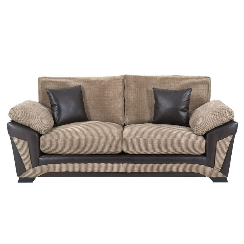 ScS Living Brown Heidi Fabric 3 Seater Sofa Standard Back by SCS ...