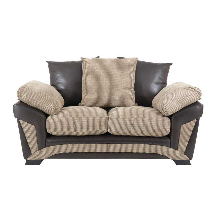 ScS Living Brown Fabric Heidi 2 Seater Sofa Scatter Back by SCS ...