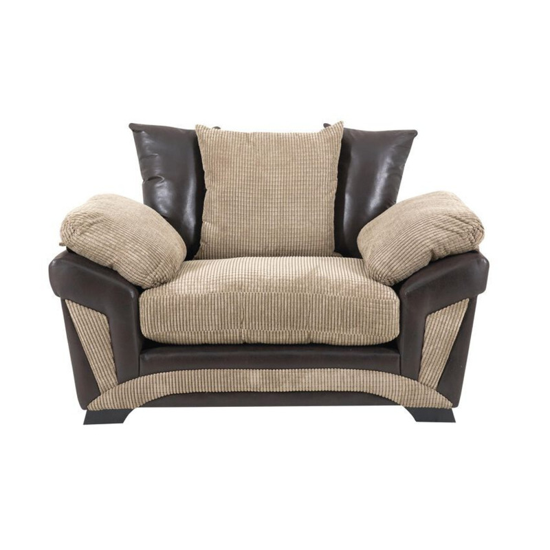 ScS Living Brown Heidi Fabric Love Chair Scatter Back by SCS | ufurnish.com