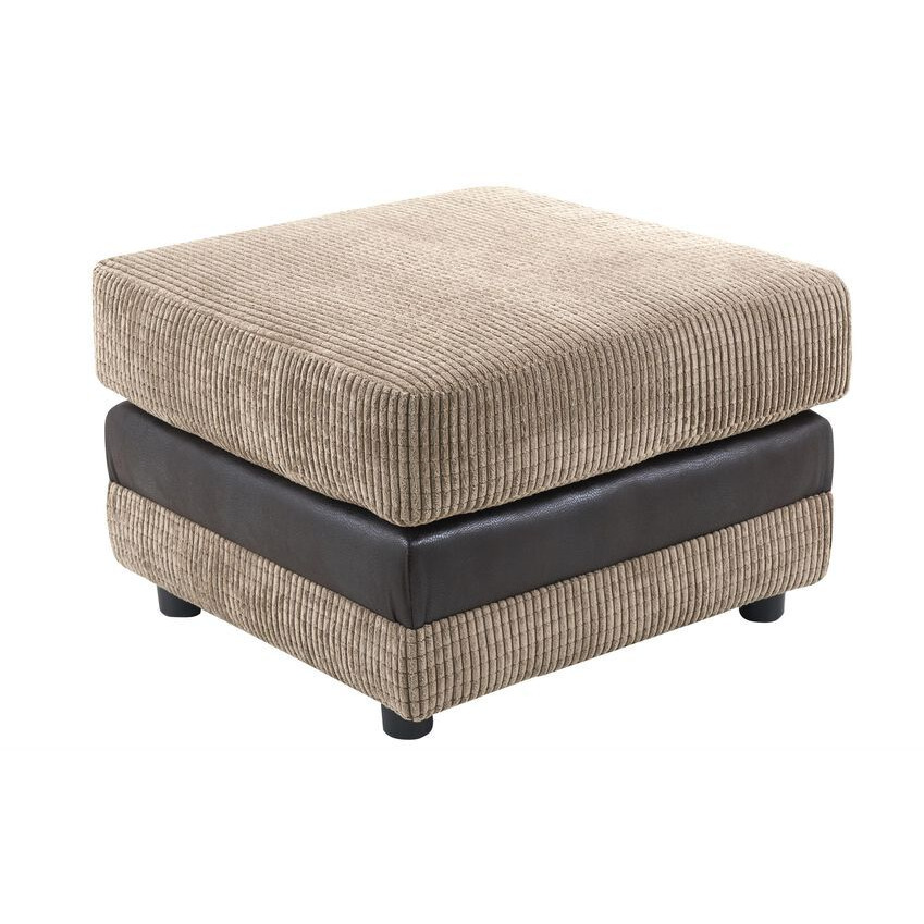 ScS Living Brown Heidi Fabric Standard Footstool by SCS | ufurnish.com