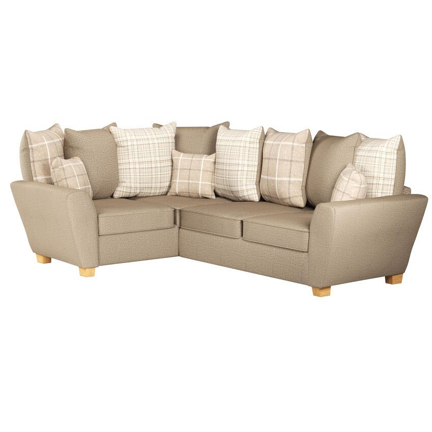 ScS Living Cream Theo Fabric 1 Corner 2 Scatter Back Sofa by SCS ...