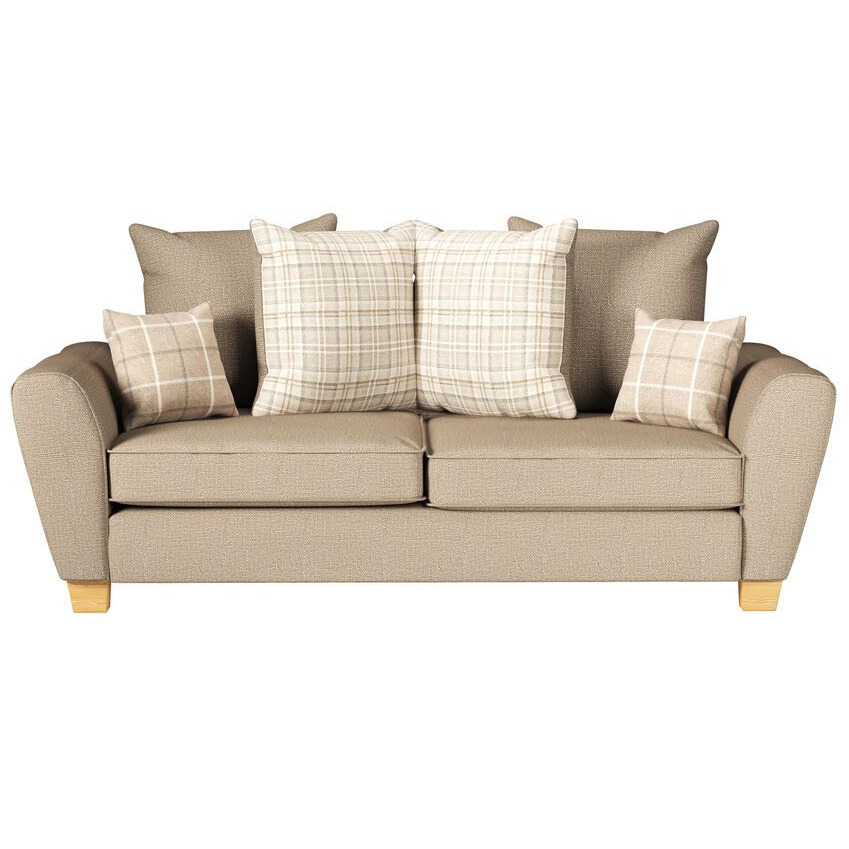 ScS Living Cream Theo Fabric 3 Seater Scatter Back Sofa by SCS ...