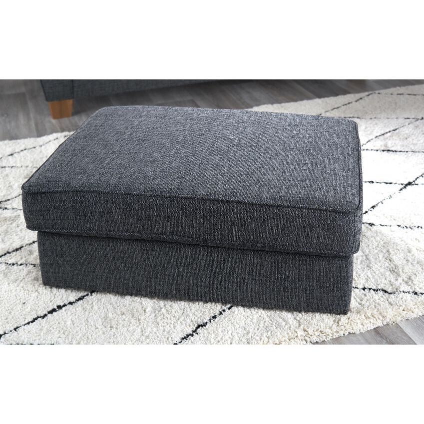 ScS Living Theo Fabric Plain Top Banquette Footstool by SCS | ufurnish.com