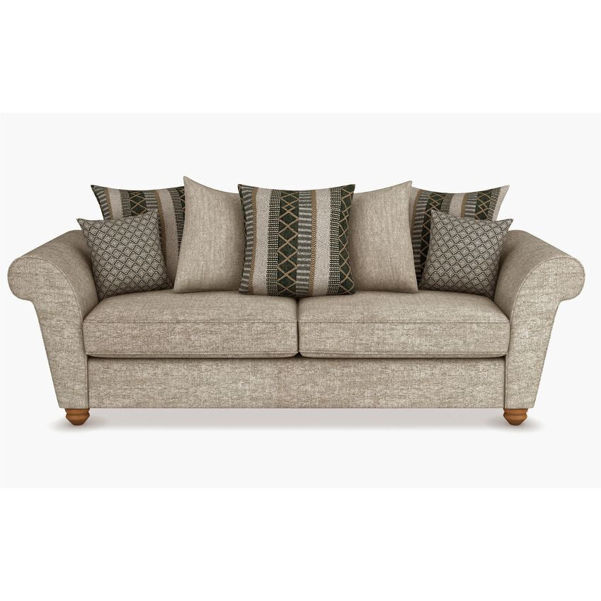ScS Living Cream Aurora Fabric 3 Seater Scatter Back Sofa by SCS ...