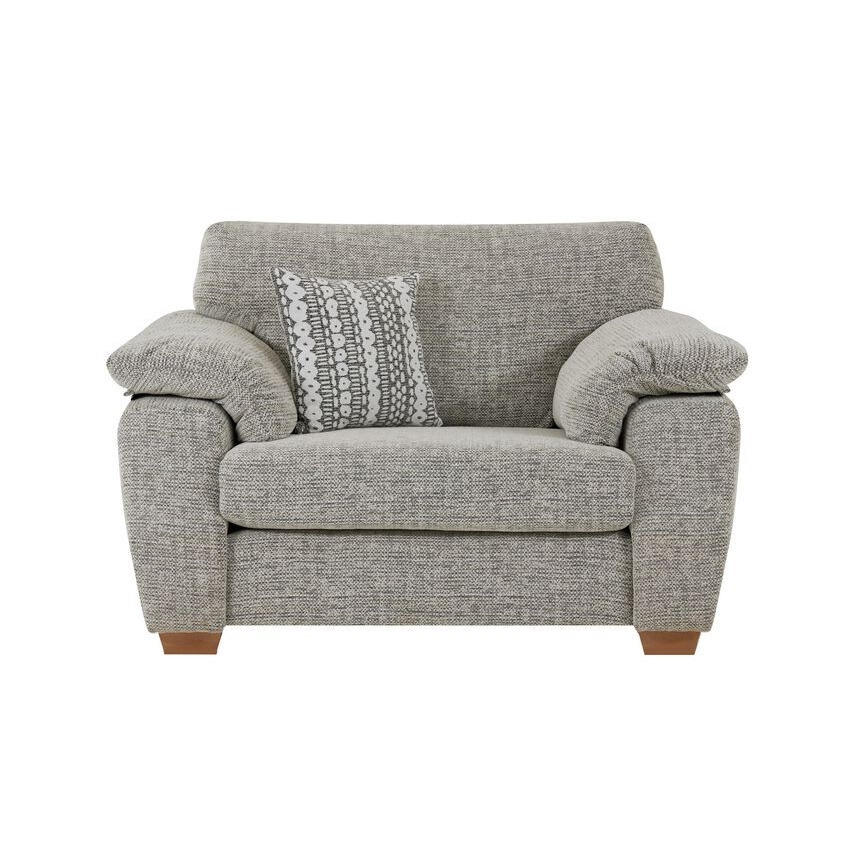 Whisper Grey Armchair - Grey Fabric Love Chair by SCS | ufurnish.com