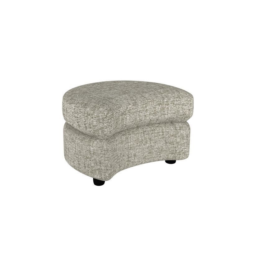 ScS Living Cream Whisper Fabric Half Moon Footstool by SCS | ufurnish.com
