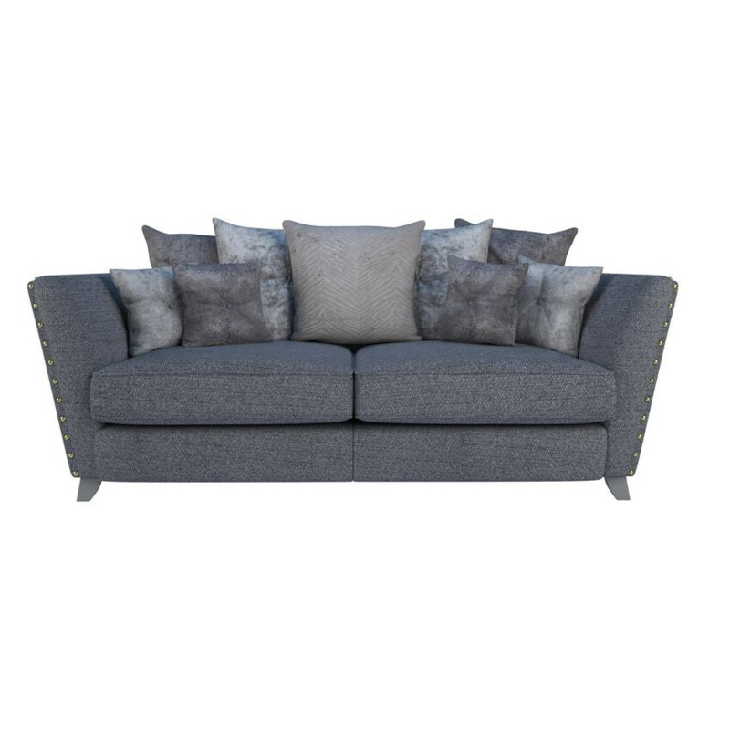 ScS Signature Grey Coco Fabric 4 Seater Sofa Scatter Back by SCS ...
