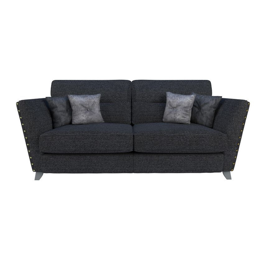 ScS Signature Black Coco Fabric 4 Seater Sofa Standard Back by SCS ...