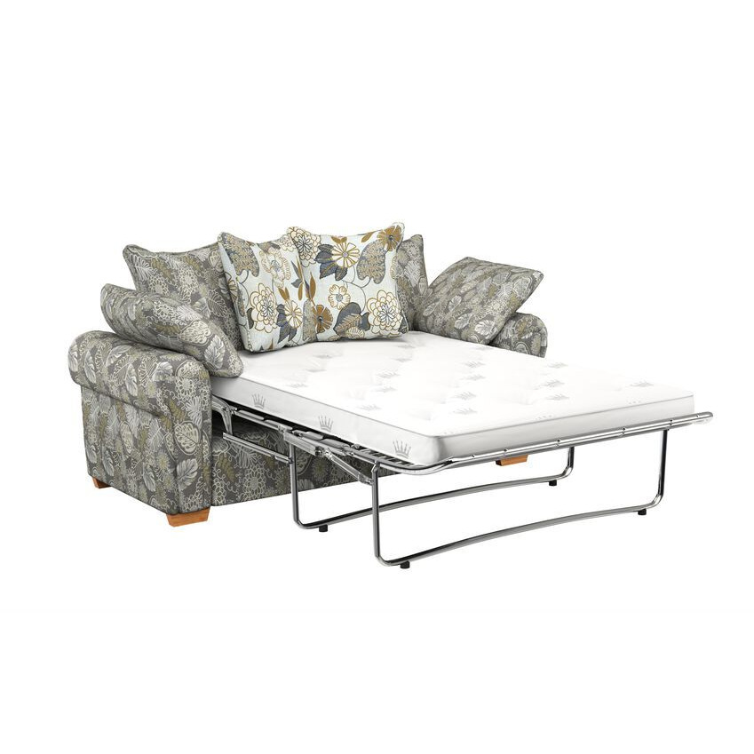 Inspire Grey Westwood Fabric 3 Seater Pocket Sprung Sofa Bed Scatter ...