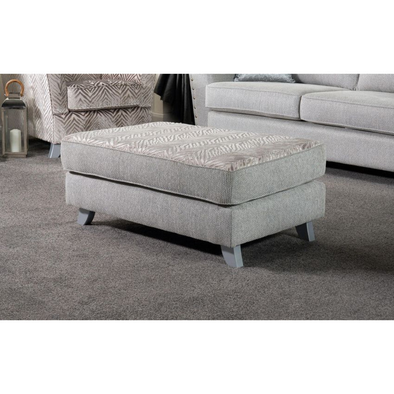 ScS Signature Fabric Coco Pattern Top Footstool by SCS | ufurnish.com