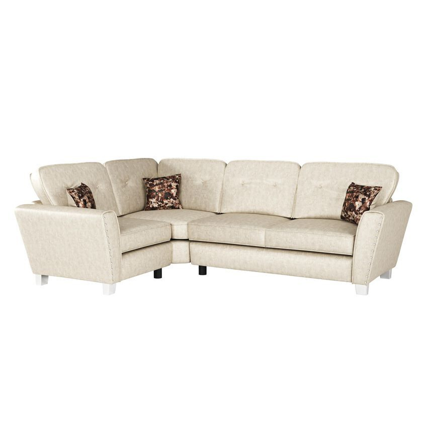 ScS Living Cream Esme Fabric 1 Corner 2 Sofa by SCS | ufurnish.com