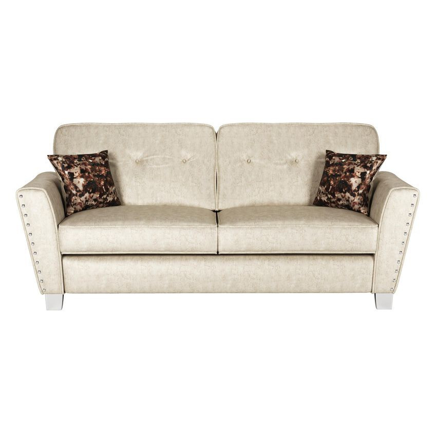ScS Living Cream Esme Fabric 3 Seater Sofa by SCS | ufurnish.com
