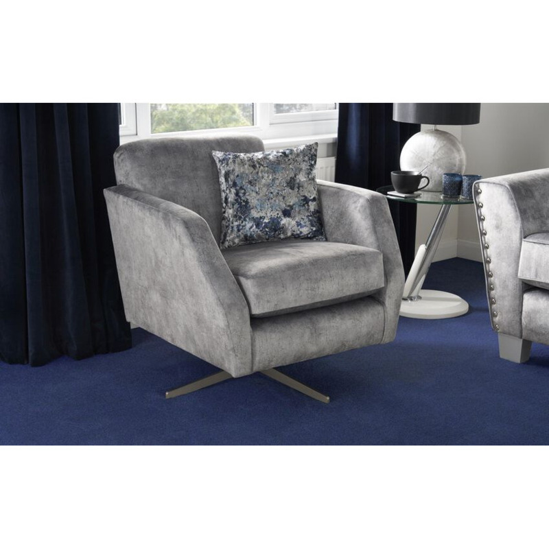 ScS Living Esme Fabric Plain Swivel Chair by SCS | ufurnish.com