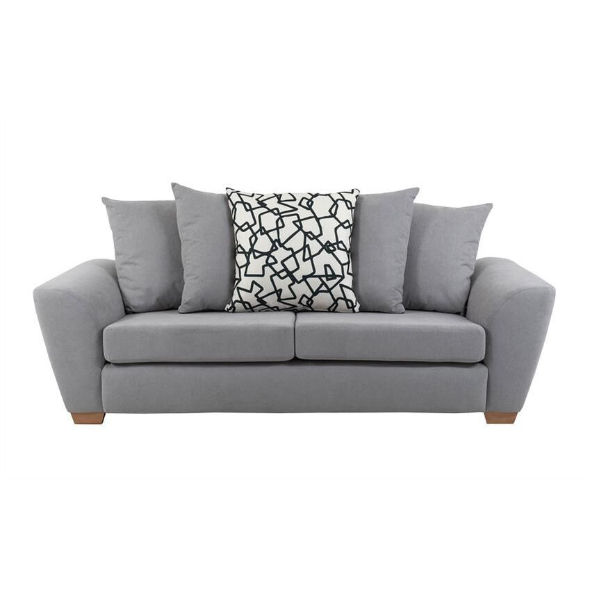 ScS Living Grey Fabric Kiana 3 Seater Sofa Scatter Back by SCS ...