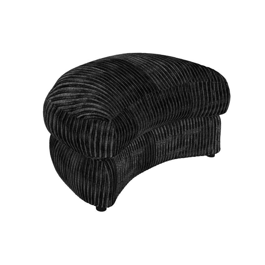 ScS Living Black Everett Fabric Half Moon Footstool by SCS | ufurnish.com
