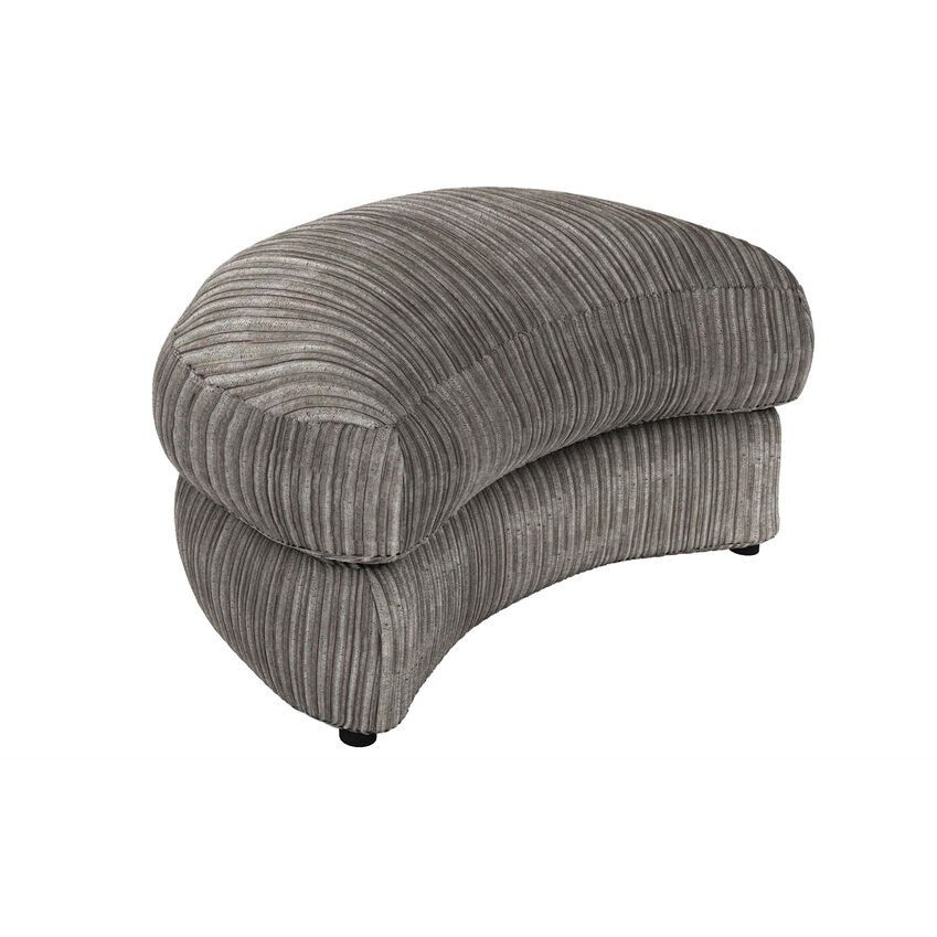 ScS Living Grey Everett Fabric Half Moon Footstool by SCS | ufurnish.com