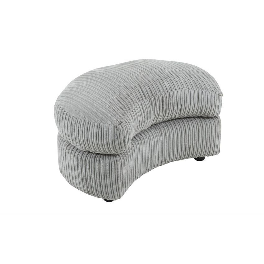 ScS Living Grey Everett Fabric Half Moon Footstool by SCS | ufurnish.com