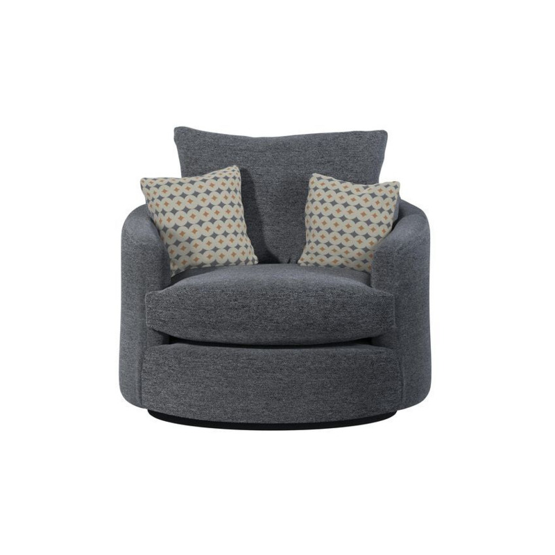 Ideal Home Grey Fraser Fabric Twister Chair by SCS | ufurnish.com